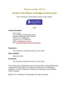 Guide to the papers of Oodgeroo Noonuccal